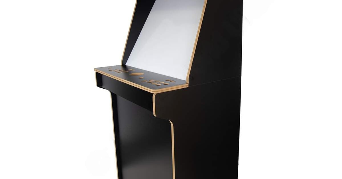 32 Black Upright Arcade Cabinet Kit Flat Pack Knockout Arcades
